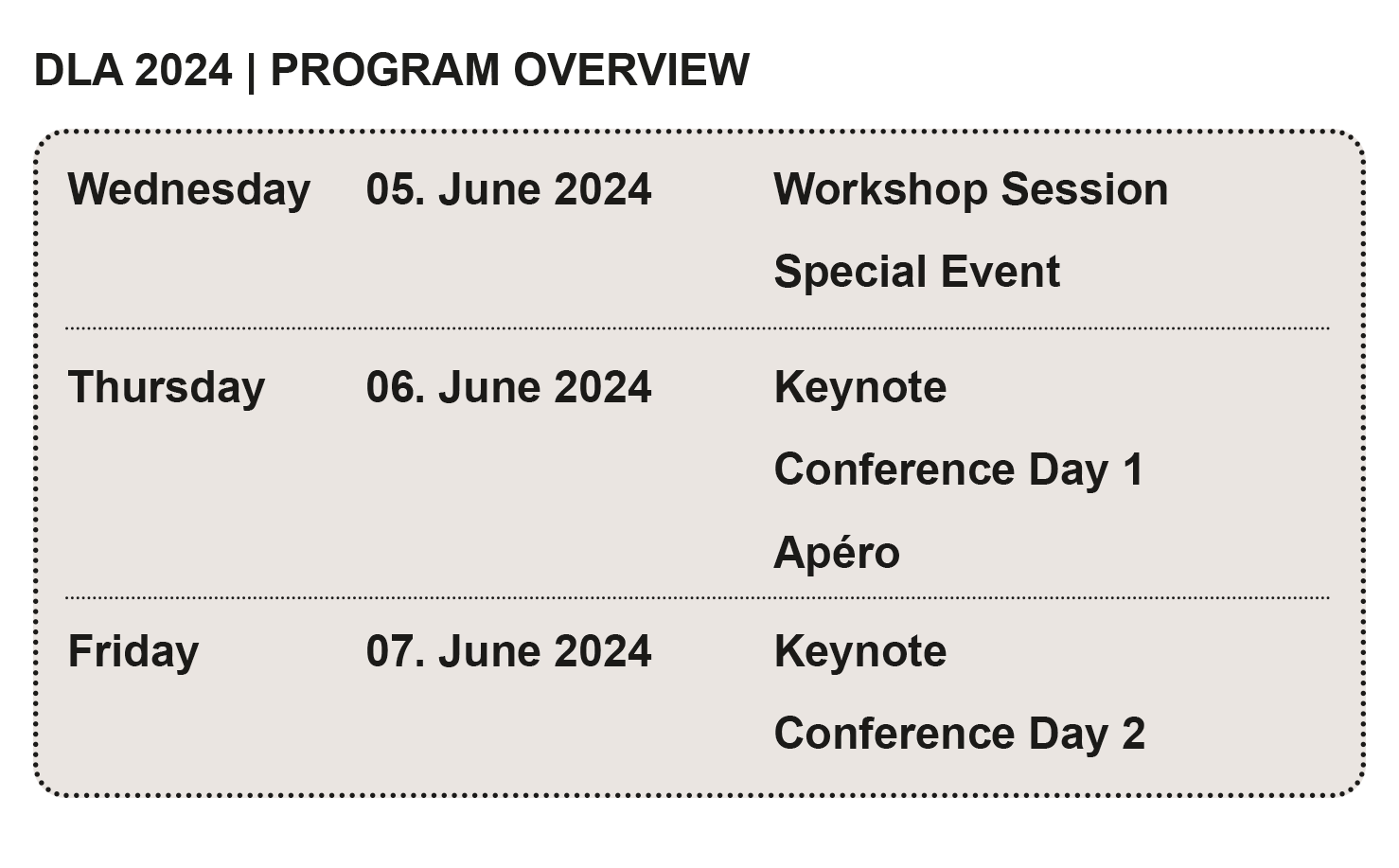 Program – DLA Conference 2024